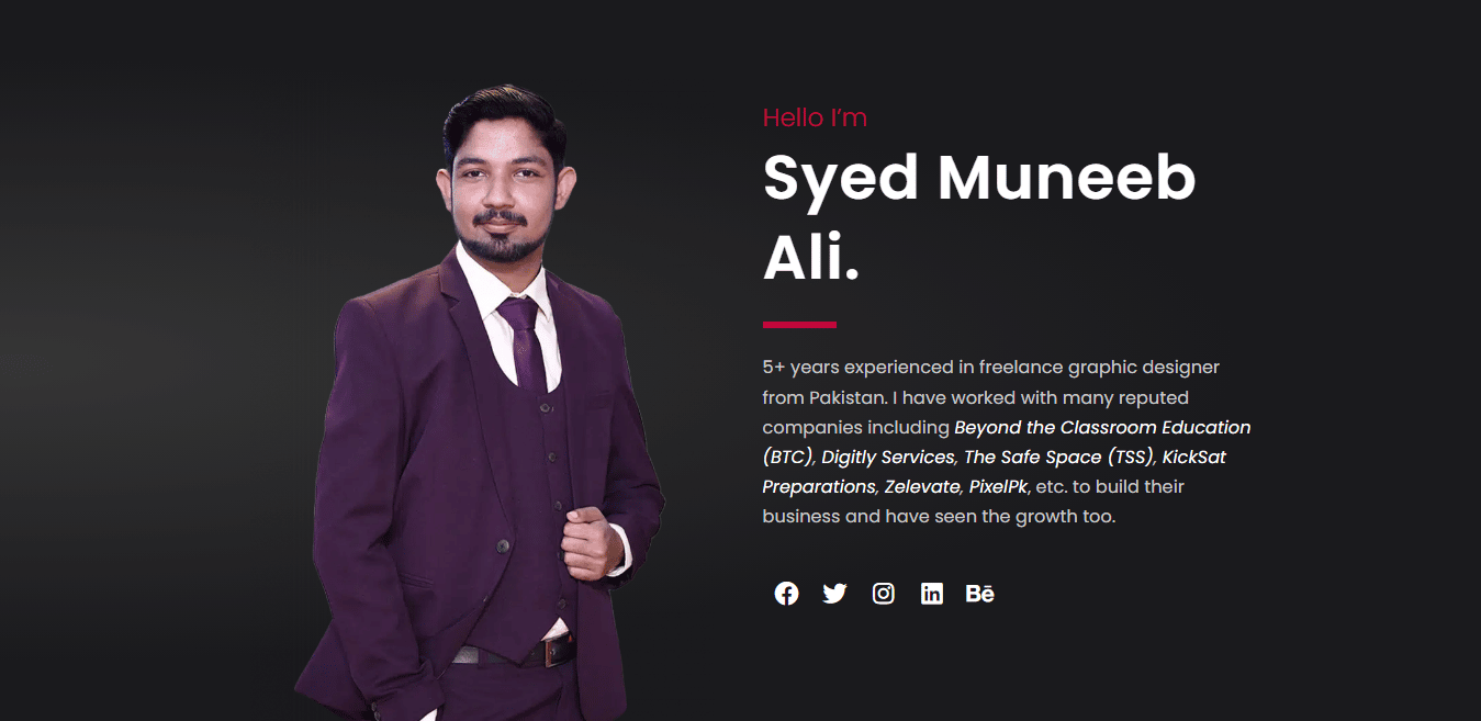 Syed Muneeb Ali - Creative Graphic Designer